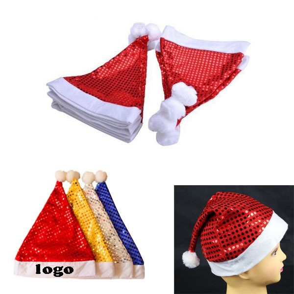 Adult Size Sequin Santa Hat