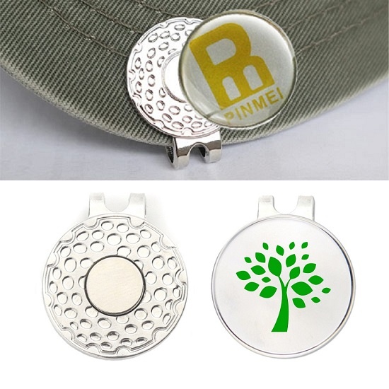 Magnetic Golf Hat Clip With Removable Ball Marker