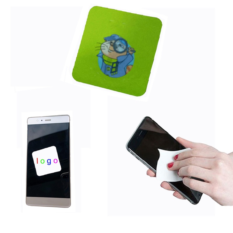 Microfiber Screen Cleaner Sticker for Cell Phone