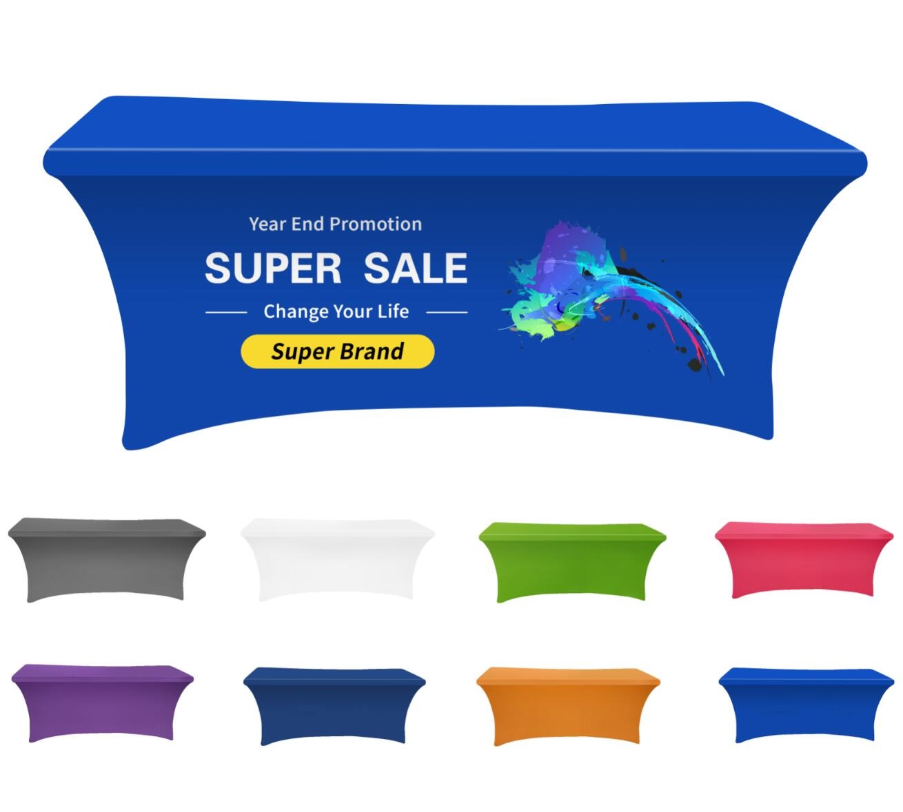 6ft Custom Color Stretch Table Cloth/Cover