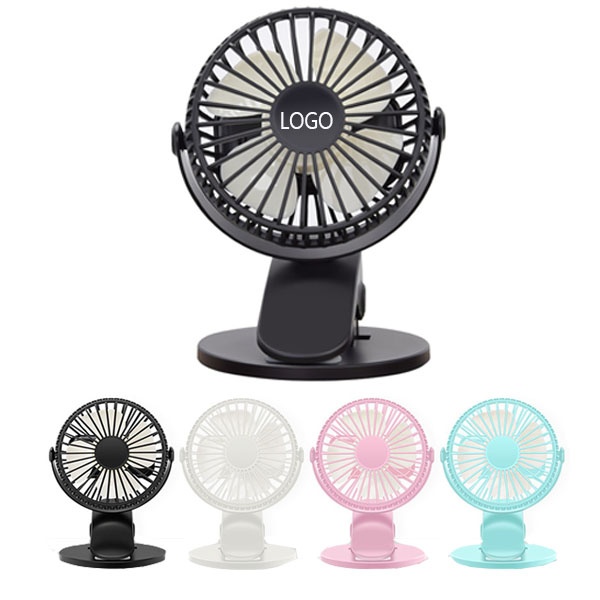 Portable USB Rechargeable Mini Clip Fan