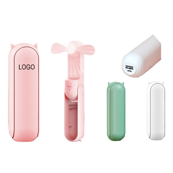 2 in 1 Foldable Mini Fan with Power Bank